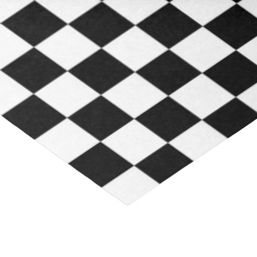 Black and White Checkered Squares Tissue Paper | Zazzle