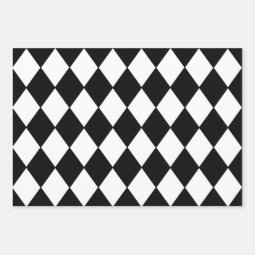 Black and White Checkered Wrapping Paper Sheets | Zazzle