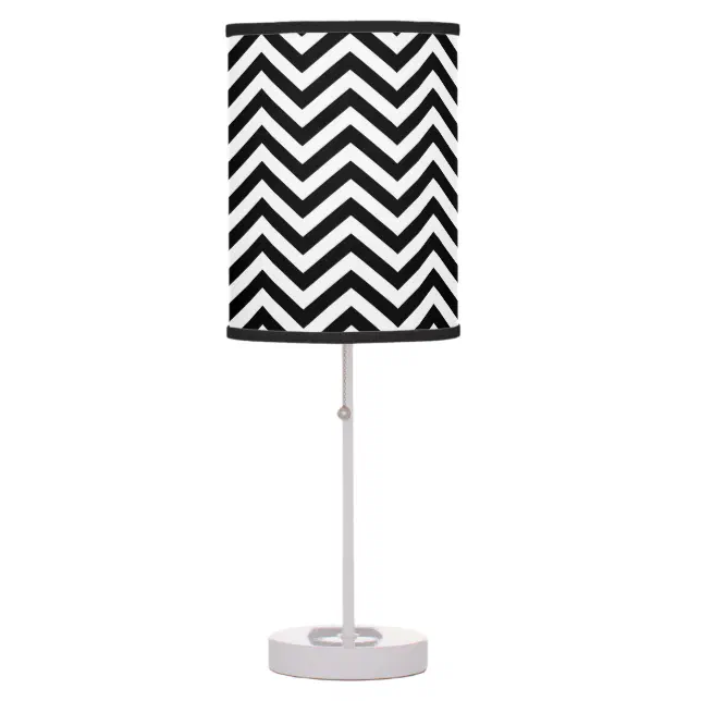 Black and White Chevron Lamp | Zazzle