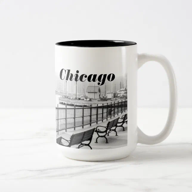 Black and White Chicago Photo Mug | Zazzle