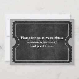 Black and White Class Reunion Ticket Invitations | Zazzle