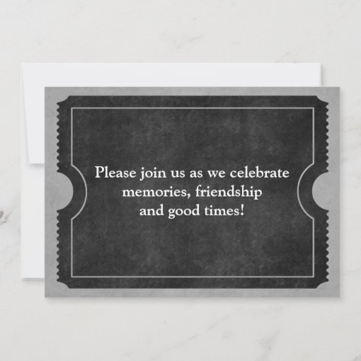 Black and White Class Reunion Ticket Invitations | Zazzle