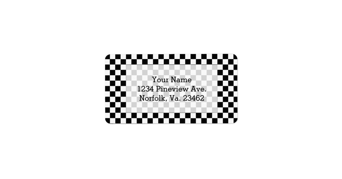 Black and White Classic Checkerboard by STaylor Label | Zazzle