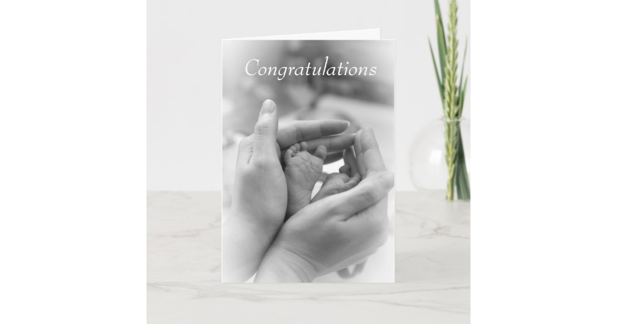 Black and White Congratulations on New Baby Card | Zazzle