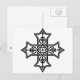 Black and White Coptic Cross Postcard | Zazzle