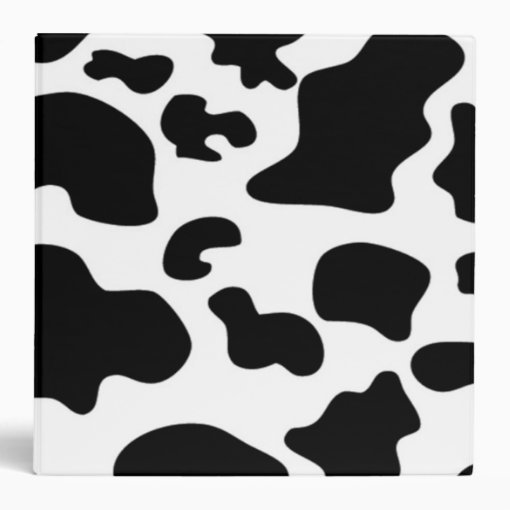 Black and White Cow print Binder | Zazzle