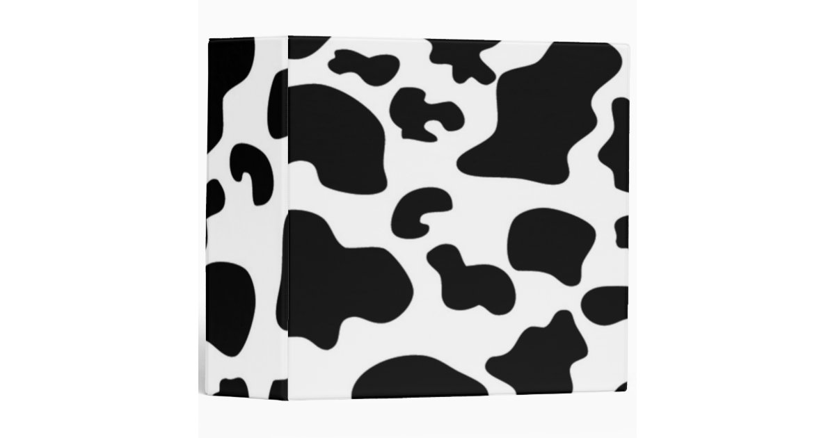 Black and White Cow print Binder | Zazzle