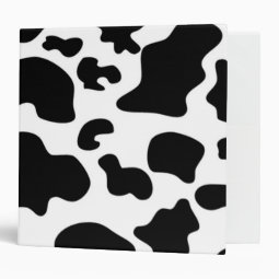 Black and White Cow print Binder | Zazzle