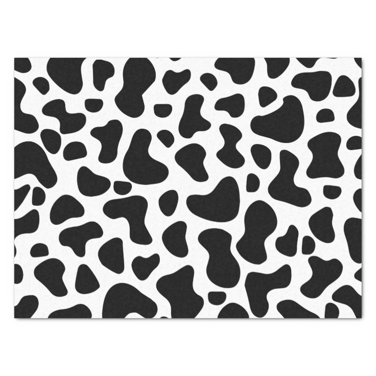 Black and White Cow Print Birthday Tissue Paper | Zazzle