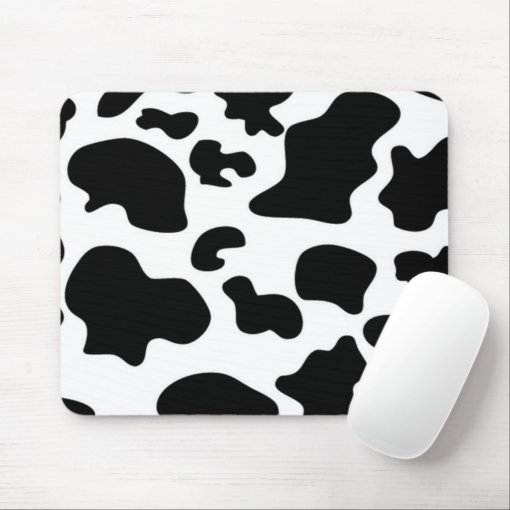 Black and White Cow print Mouse Pad | Zazzle