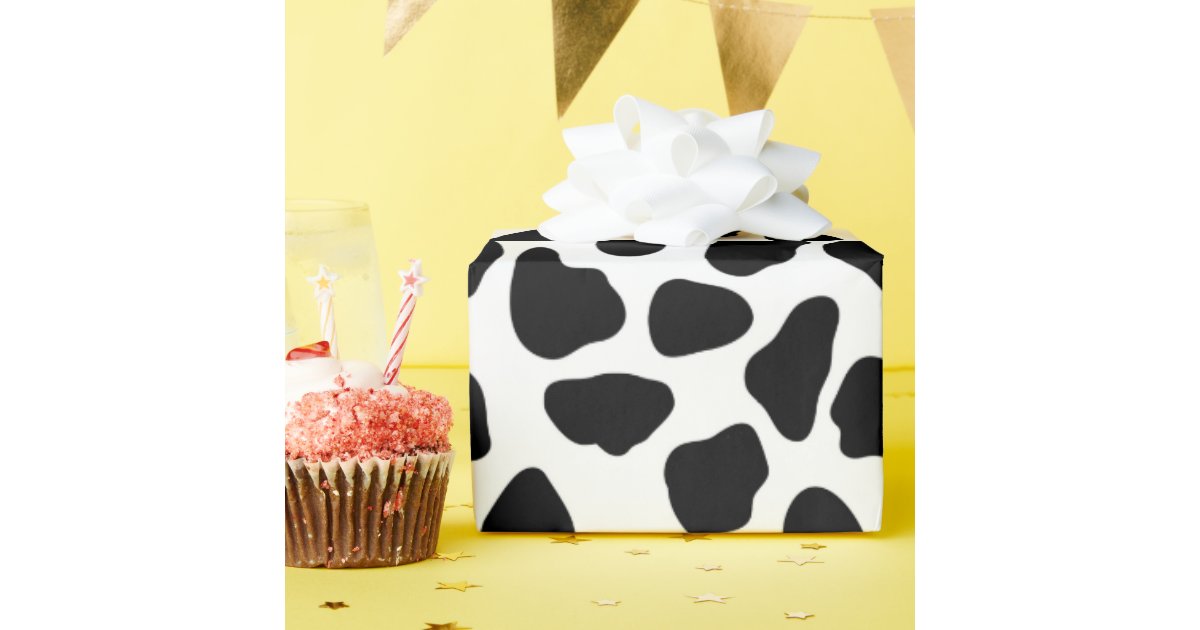 Black And White Cow Print Wrapping Paper | Zazzle