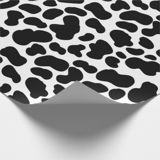 Black and White Cowhide Cow Hide Patterned Wrapping Paper | Zazzle