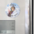 Black and White Curved Text Family Photo Magnet | Zazzle