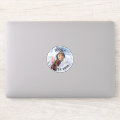 Black and White Curved Text Family Photo Sticker | Zazzle