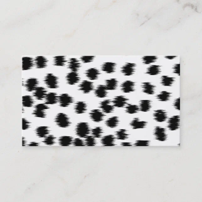 Black and White Dalmatian Print Pattern. Business Card | Zazzle