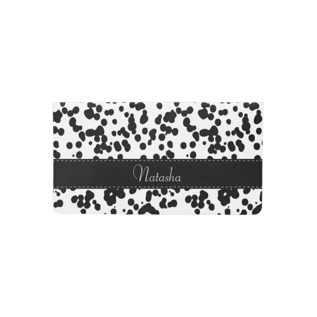 Black and White Dalmatian Spots Checkbook Cover | Zazzle