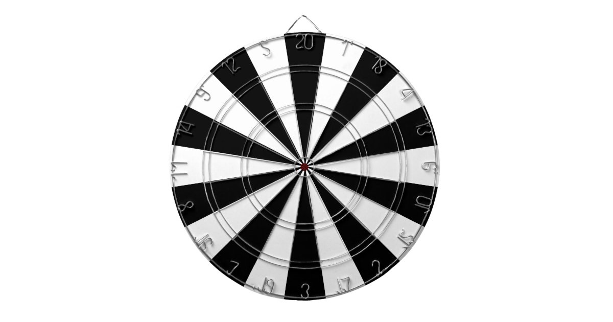 Black and White Dart Board | Zazzle