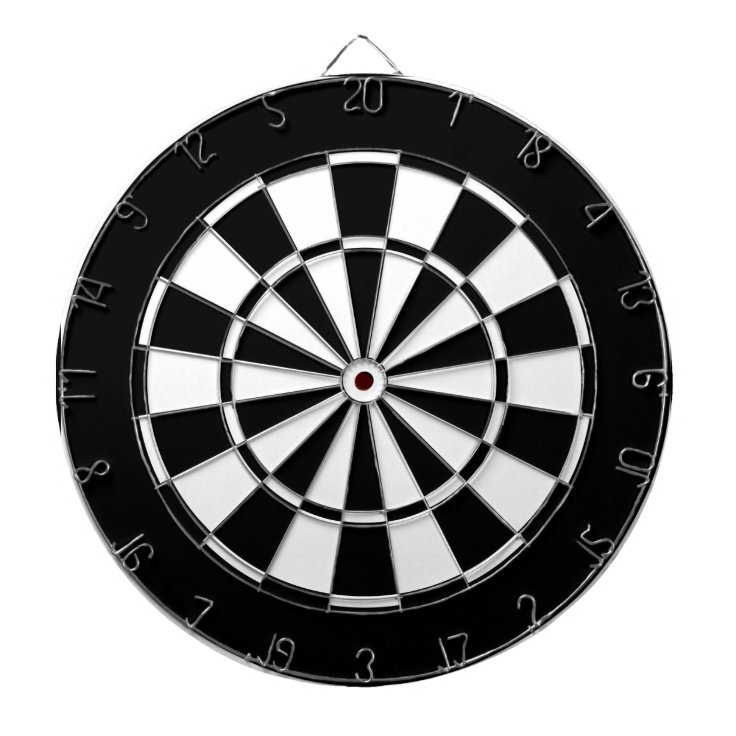 black and white dartboard | Zazzle
