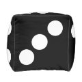 black and white dice pouf | Zazzle