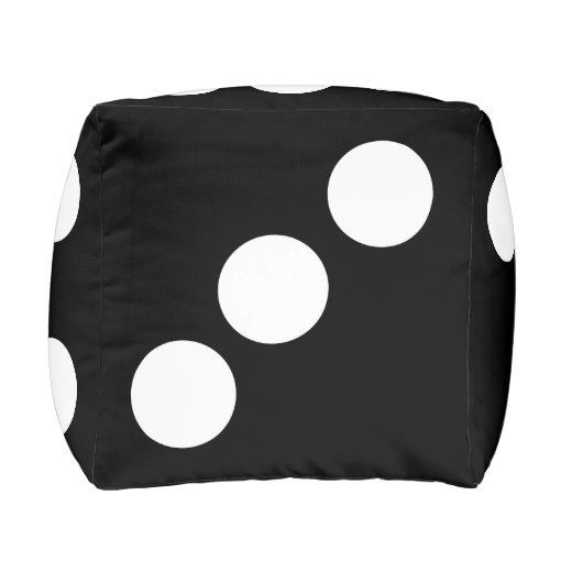 black and white dice pouf | Zazzle