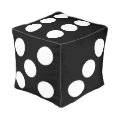black and white dice pouf | Zazzle