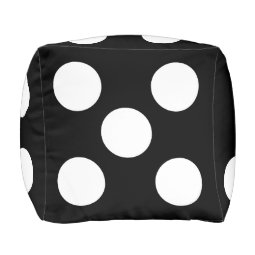black and white dice pouf | Zazzle