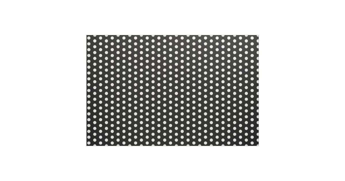 Black and White Dot Pattern Fabric | Zazzle