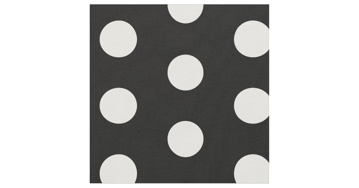Black and White Dot Pattern Fabric | Zazzle