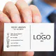 Black and White Double sided Logo Business Card | Zazzle