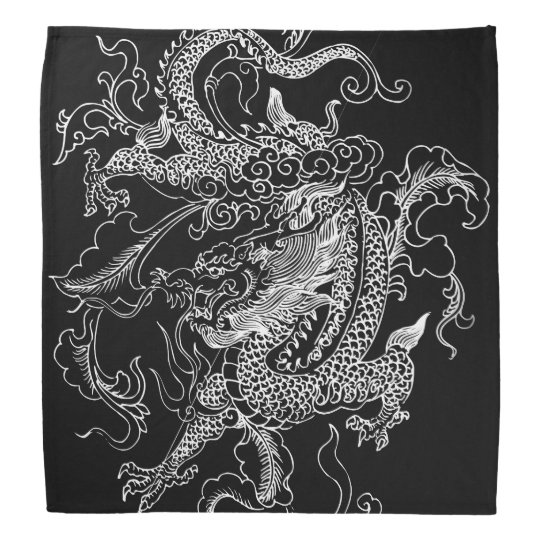 Black and White Dragon Bandana | Zazzle.com