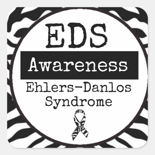 Black and White Ehlers-Danlos syndrome EDS Sticker | Zazzle