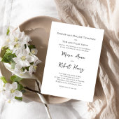 Black and White Elegant Simple Formal Template | Zazzle