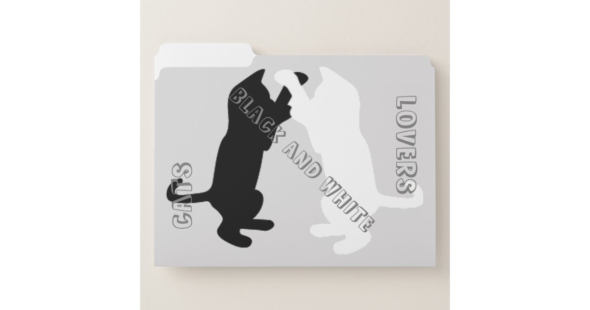 BLACK AND WHITE FILE FOLDER | Zazzle