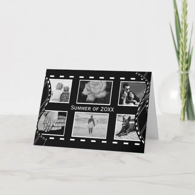 Black and White Film Reel Card | Zazzle