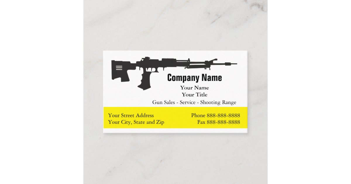 Black and White Firearms Business Cards | Zazzle