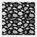 Black and White fish pattern Wallpaper | Zazzle