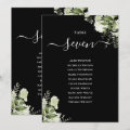 Black And White Floral Seating Plan Table Number | Zazzle