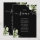 Black And White Floral Seating Plan Table Number | Zazzle