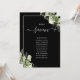 Black And White Floral Seating Plan Table Number | Zazzle