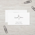Black and White Floral Stem Business Card | Zazzle