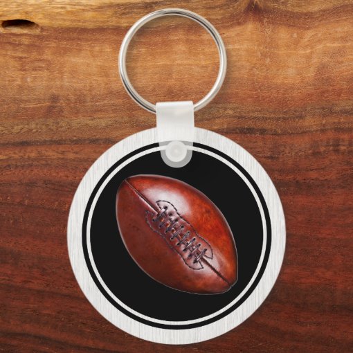 Black and White Football Keychains, Personalized Keychain | Zazzle