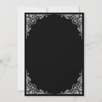 Black and White Frame Islamic Muslim Wedding Invitation | Zazzle