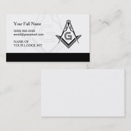 Black and White Freemason Business Cards | Zazzle