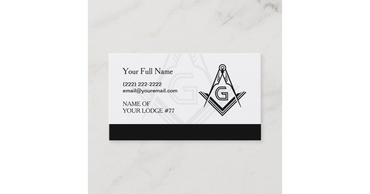 Black and White Freemason Business Cards | Zazzle