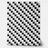 Black and White Geometric Checks | Lines Pattern Wallpaper | Zazzle