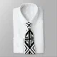 Black and White Geometric Diamond Pattern Neck Tie | Zazzle