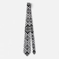 Black and White Geometric Diamond Pattern Neck Tie | Zazzle