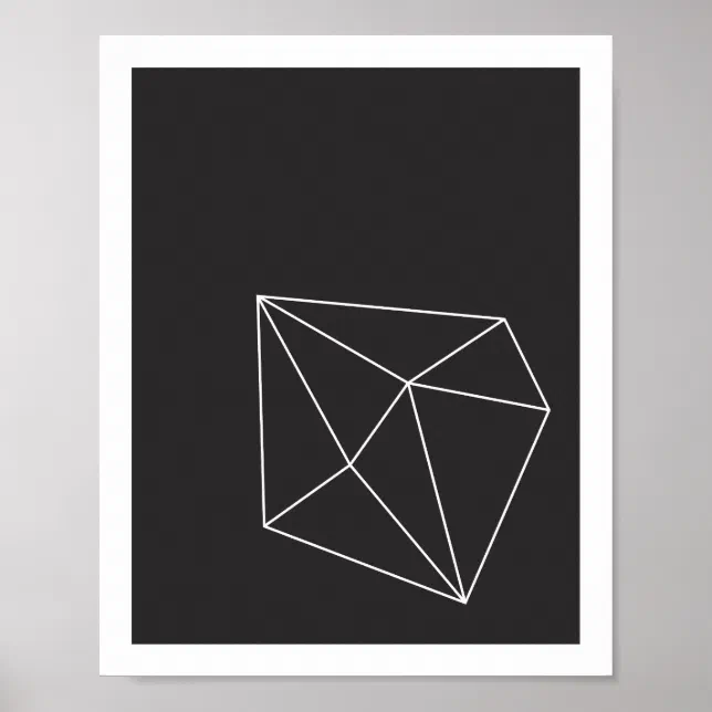Black and White Geometric Shape Poster 1 | Zazzle