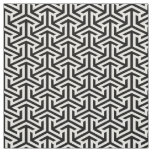 Geometric Modern Black and White Mosaic Pattern Fabric | Zazzle.com