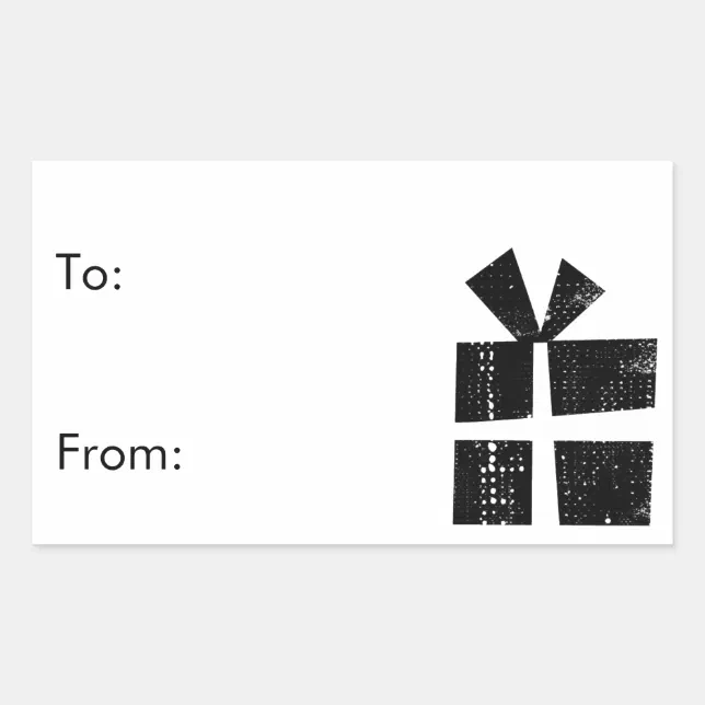 black and white gift tags | Zazzle